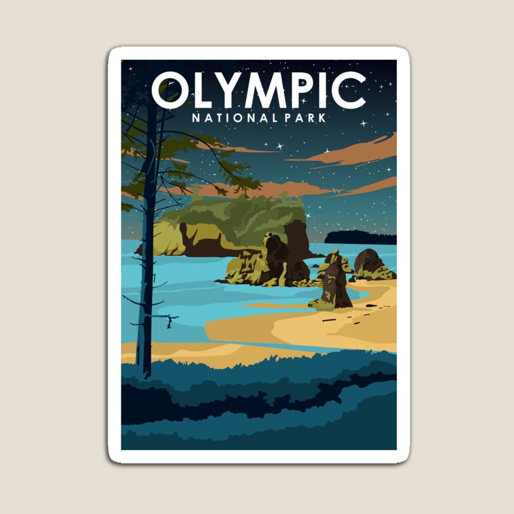 Kira Sticker With Olympic National Park National Park At Night Travel ...