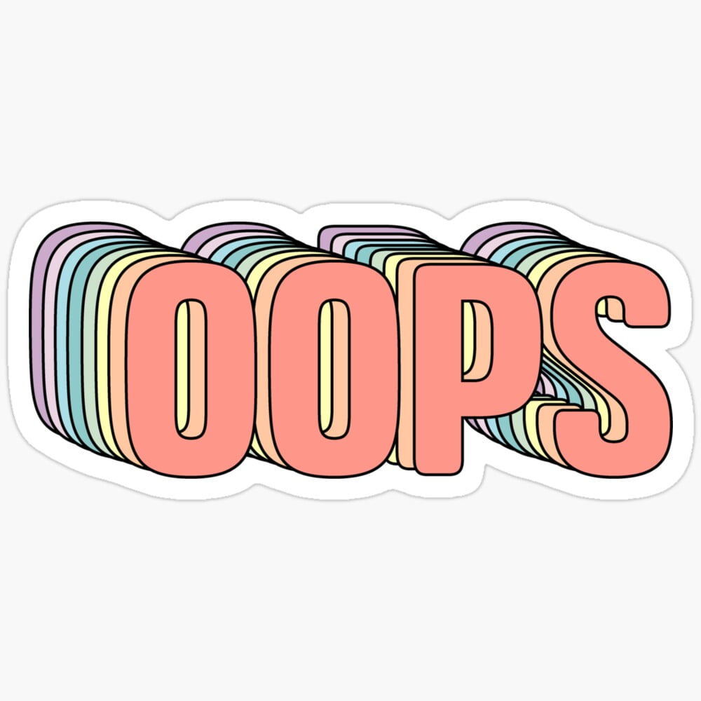 Kira Sticker - Oops - Phone Stickers, Waterproof Decals Water Bottles ...