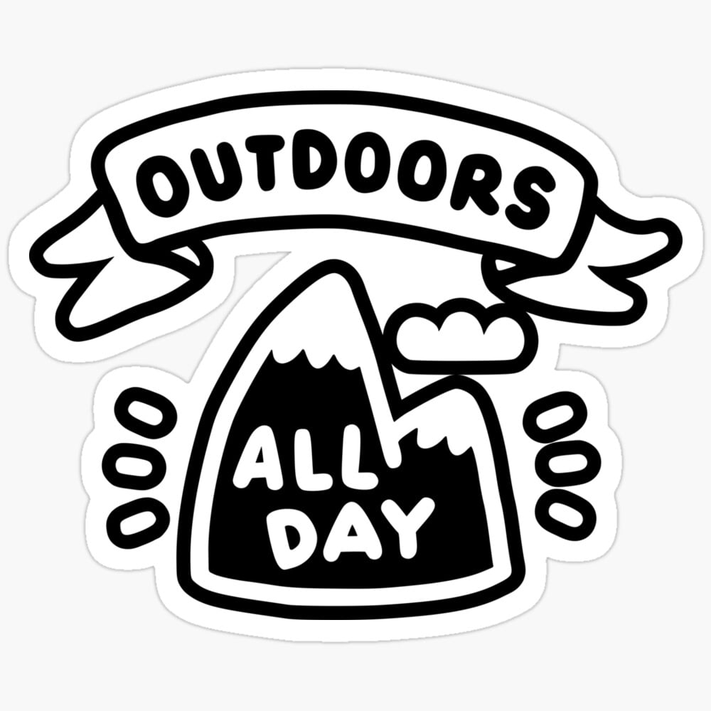 Kira Sticker - Outdoors All Day Sticker - Walmart.com