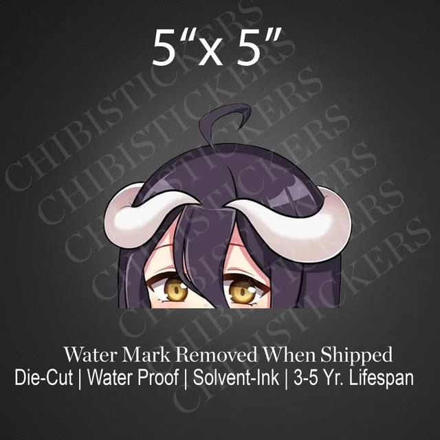 Kira Sticker With Overlord - Albedo Chibi Anime Jdm Vinyl Window Decal ...