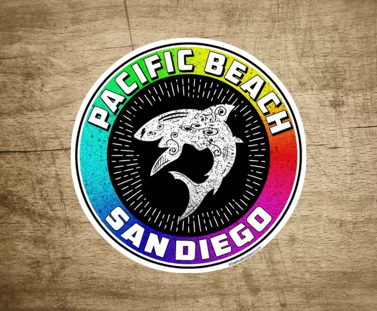 Kira Sticker With Pacific Beach San Diego Beach Decal California Shark ...