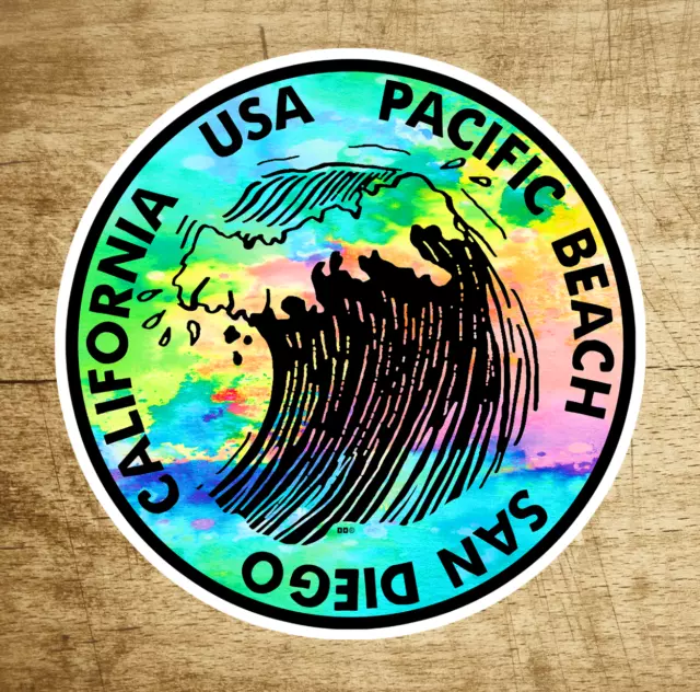 Kira Sticker With Pacific Beach San Diego Beach Decal California Waves ...