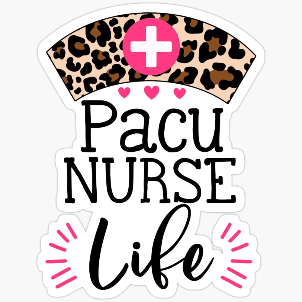 Kira Sticker With Pacu Nurse Nursing Gift Rn Medical Stethoscope Heart ...
