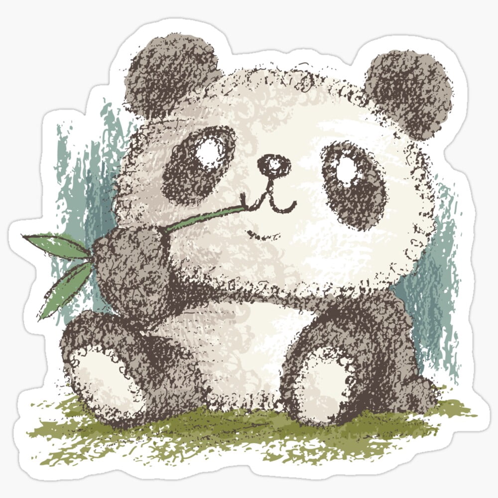 Kira Sticker - Panda That Is Eating Bamboo Gift For You - Phone ...