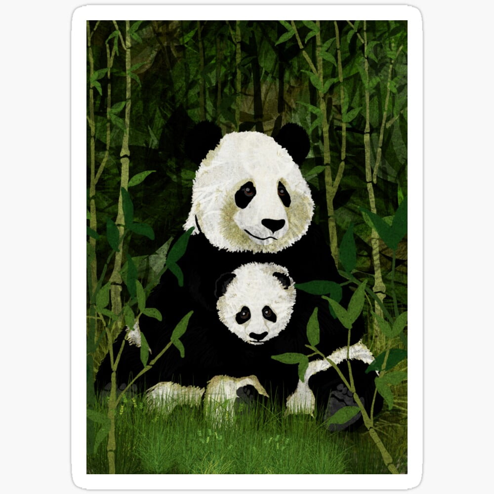Kira Sticker - Pandas - Phone Stickers, Waterproof Decals Water Bottles ...