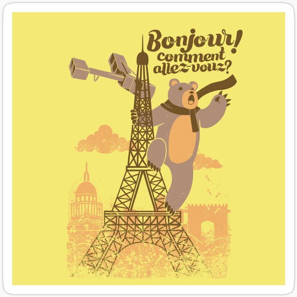 Kira Sticker - Paris King Kong Bear Eiffel Tower Perfect Gift for ...