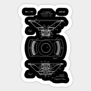 Kira Sticker With Patent Print - 1951 Audio Speaker Sticker & Audio ...