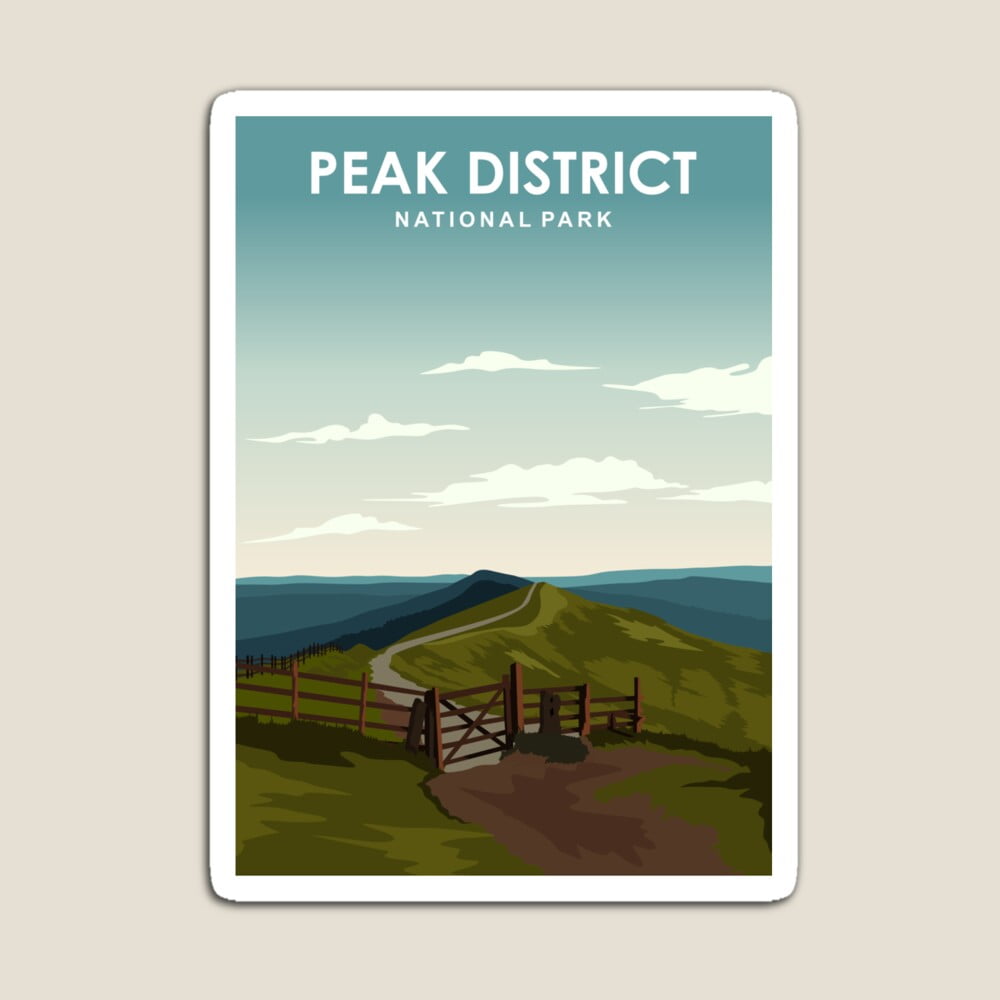 Kira Sticker With Peak District National Park Travel Poster Decorative ...