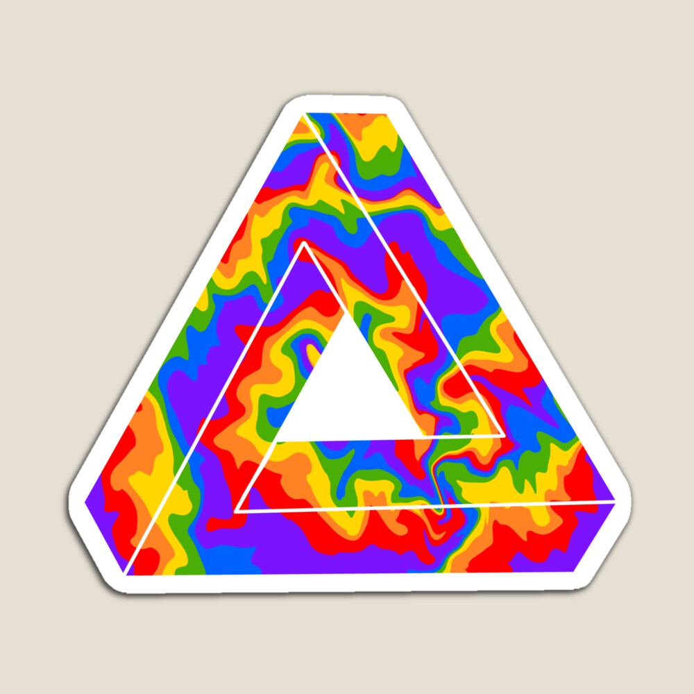 Kira Sticker With Penrose Triangle Rainbow Illusion Sticker Decorative ...