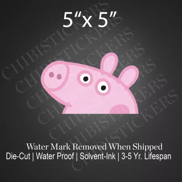 Kira Sticker With Peppa Pig Peeker Vinyl Sticker Waterproof Car Decal ...