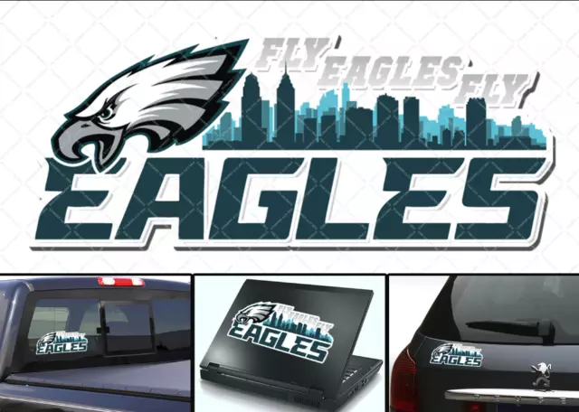 Kira Sticker With Philadelphia Football Team Decal Skyline Car Truck ...