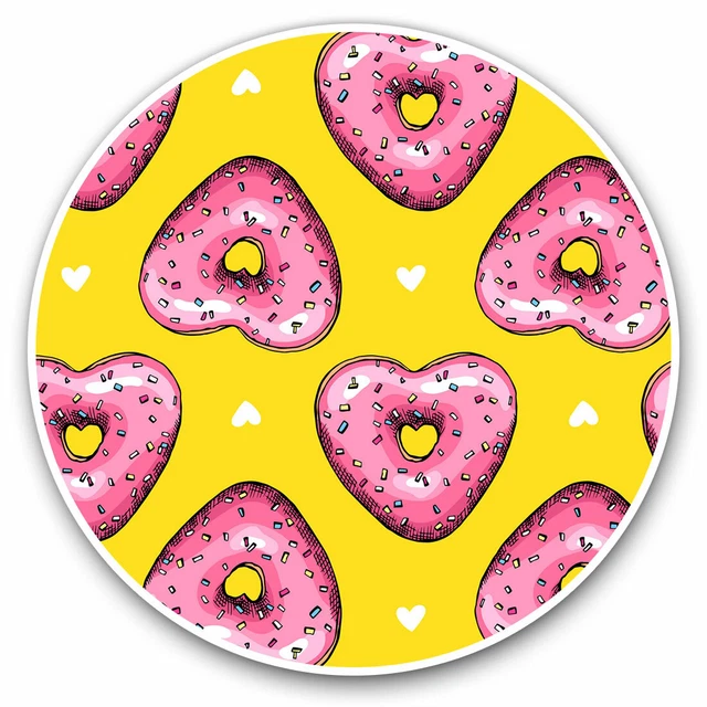 Kira Sticker With Pink Heart Donuts Doughnuts Food Cool Gift Decorative ...
