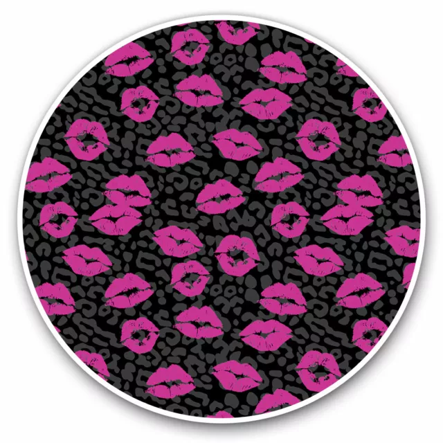 Kira Sticker With Pink Lipstick Kisses Fashion Kiss Cool Gift ...