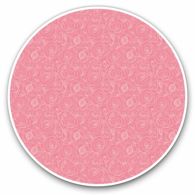 Kira Sticker With Pink Roses Sketch Flower Art Cool Gift Decorative ...