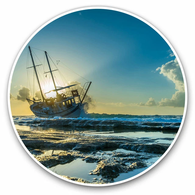 Kira Sticker With Pirate Shipwreck Sea Ship Sailing Cool Gift Decorative Laptop, Phone Stickers ...