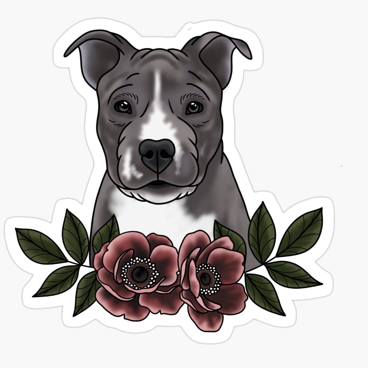 Kira Sticker - Pitbull Sticker, Funny Waterproof Decal For Pet Lovers ...