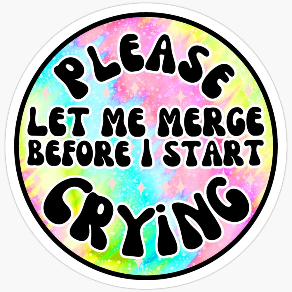 Kira Sticker - Please Let Me Merge Before Itart Crying Bumper Car Decal ...