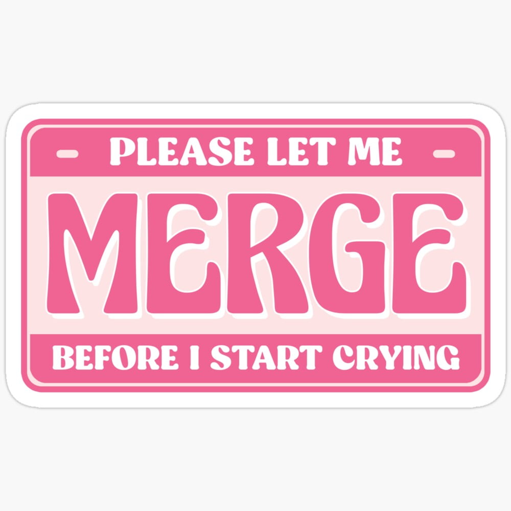 Kira Sticker With Please Let Me Merge Before I Start Crying Cute ...