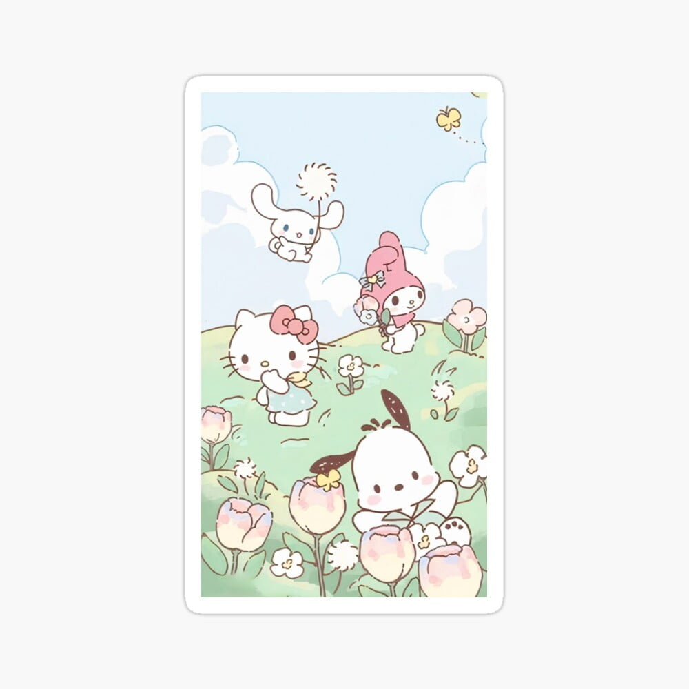 Kira Sticker With Pochacco, Hello Kitty, My Melody And Cinnamoroll In ...
