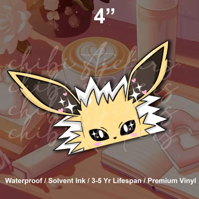 Kira Sticker With Pokemon Jotleon Electric Pokemon Kawaii Vinyl Decal ...