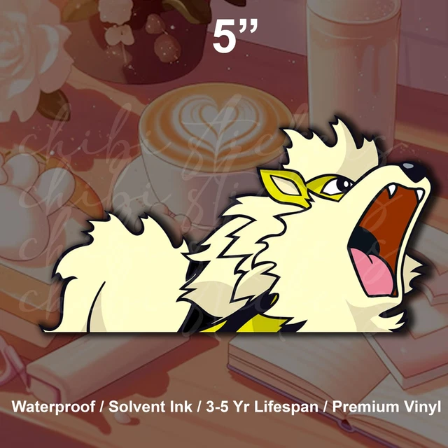 Kira Sticker With Pokemon Shiny Arcanine Growlithe Rare Anime Pikachu ...