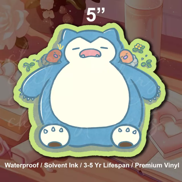 Kira Sticker With Pokemon Sleeping Snorlax Cute Foodie Sleepy Adorable ...