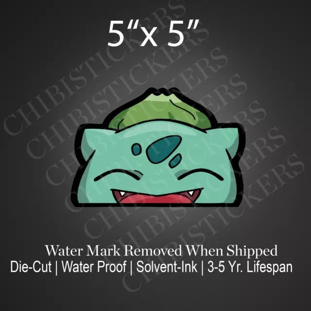 Kira Sticker With Pokemon Smiling Bulbasaur Venasaur Rare Anime Pikachu ...