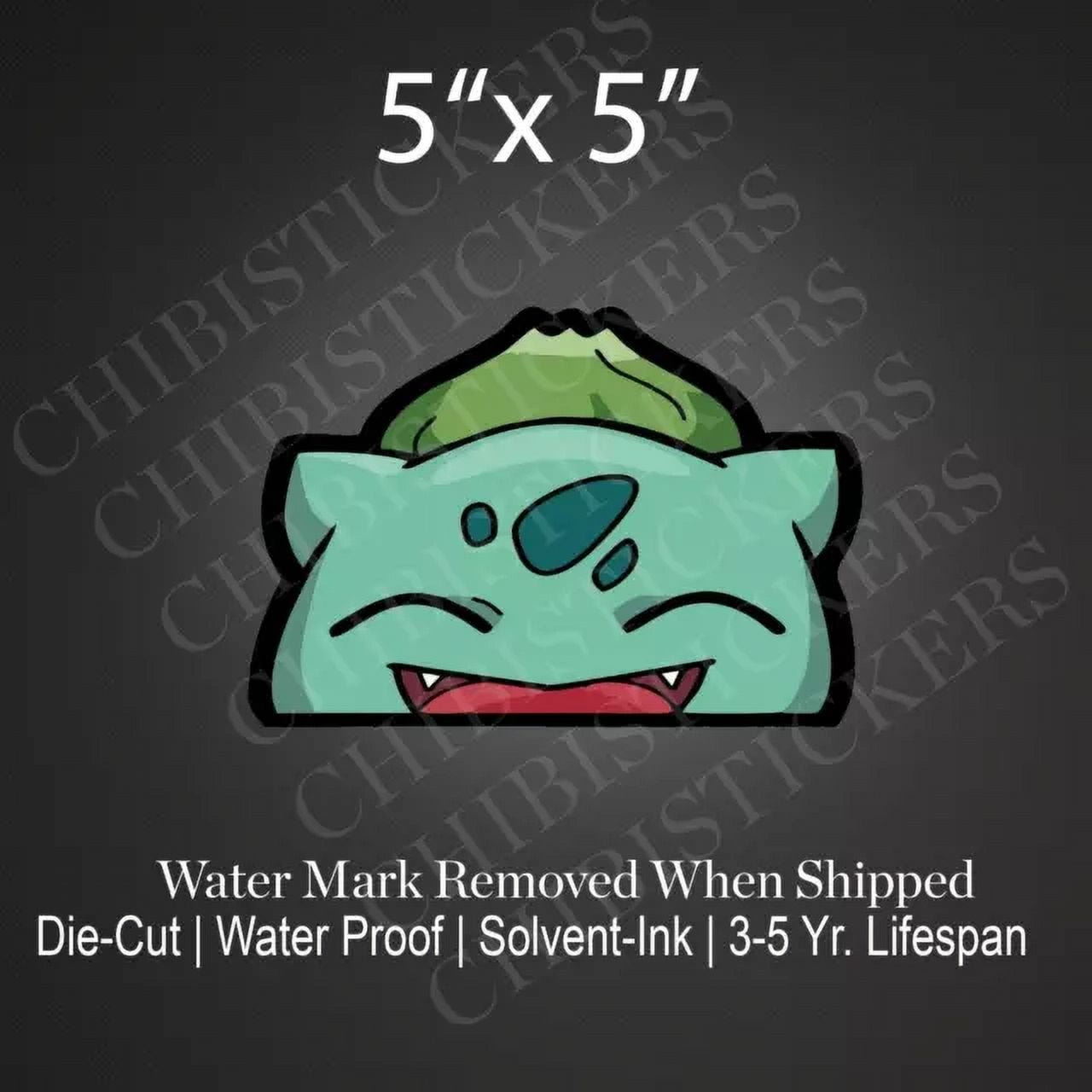 Kira Sticker With Pokemon Smiling Bulbasaur Venasaur Rare Anime Pikachu ...