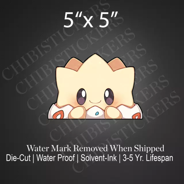 Kira Sticker With Pokemon Togepi Togetic Misty Weeb Chibi Cute Peeker ...