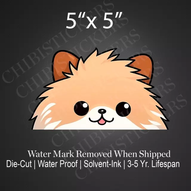 Kira Sticker With Pomeranian Orange Pomme Pom Chibi Dog Vinyl ...