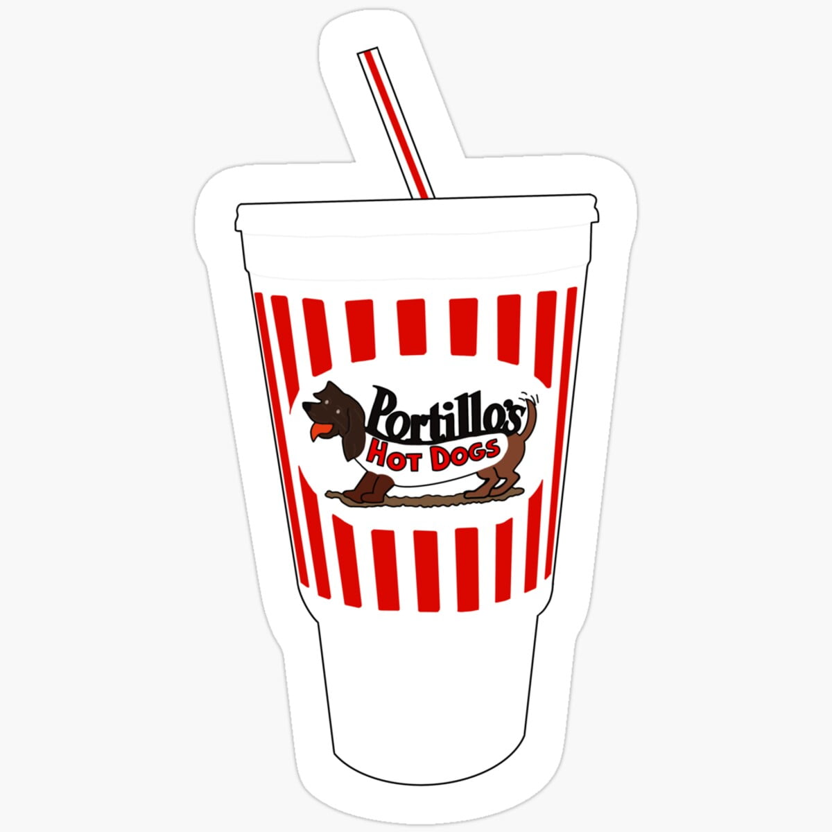 Kira Sticker - Portillo'S Fountain Drink Cup Sticker, Funny Waterproof ...