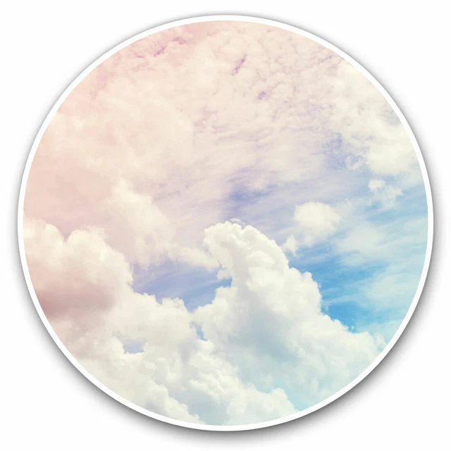 Kira Sticker With Pretty Blue Sky Pink Clouds Cool Gift Decorative ...
