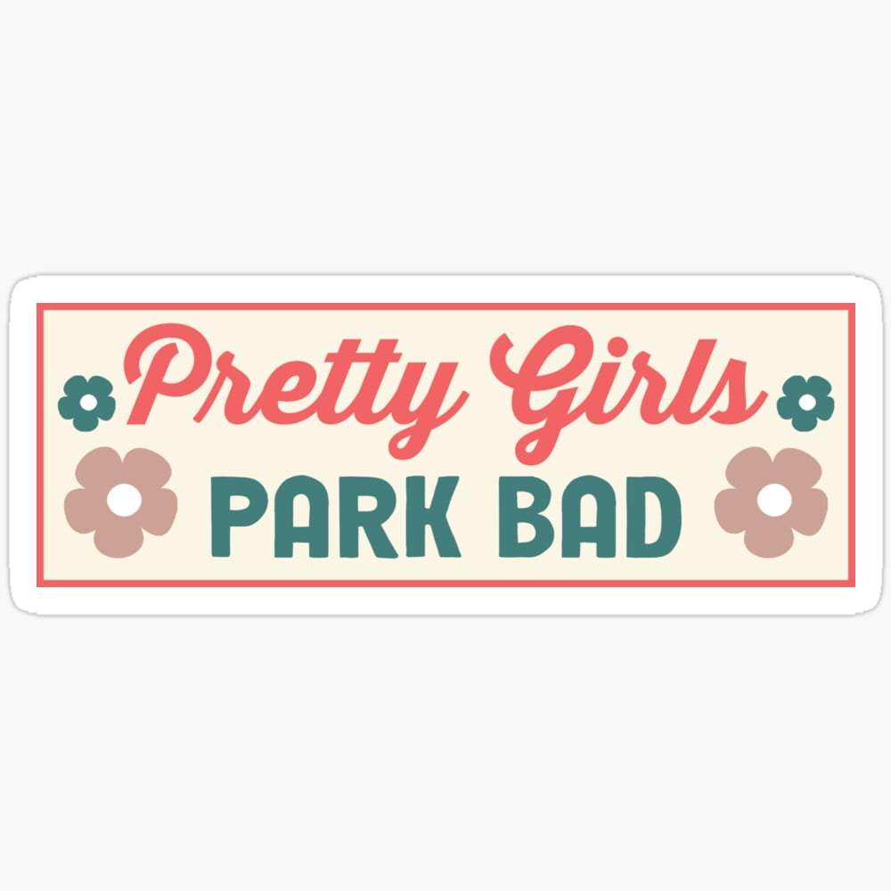 Kira Sticker With Pretty Girls Park Bad Floral Cute Bumper Decorative ...