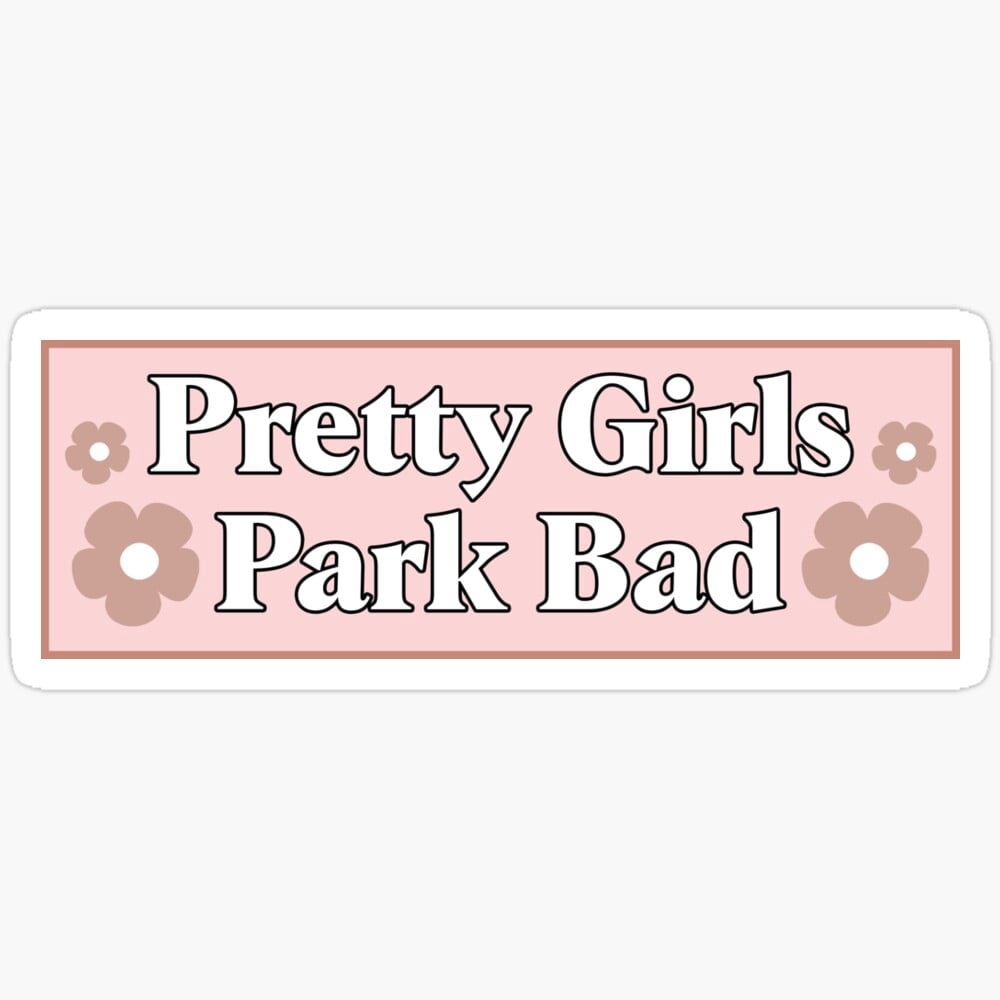 Kira Sticker With Pretty Girls Park Bad Floral Cute Bumper Decorative ...