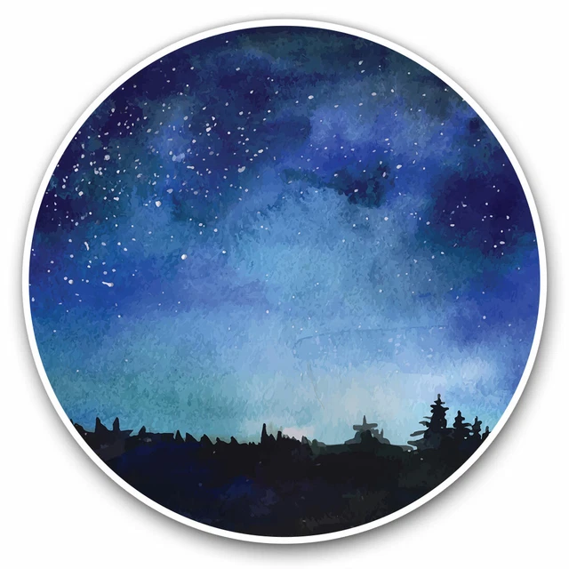 Kira Sticker With Pretty Night Sky Stars Galaxy Cool Gift Decorative ...