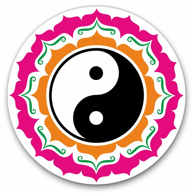 Kira Sticker With Pretty Pink Yin Yang Symbol Oriental Cool Gift ...