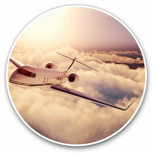 Kira Sticker With Private Jet Airplane Clouds Plane Cool Gift ...