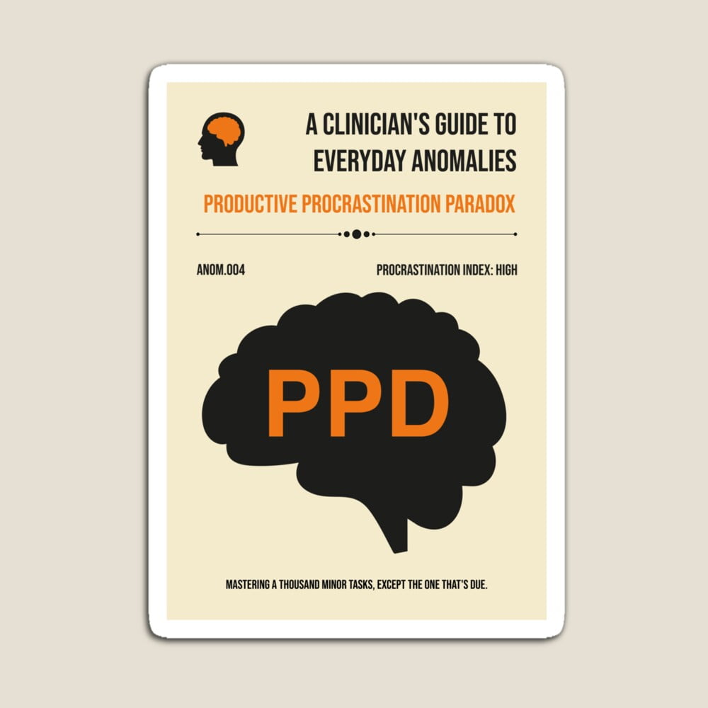 Kira Sticker With Productive Procrastination Paradox Funny Relatable Humor Ppd Decorative Laptop ...