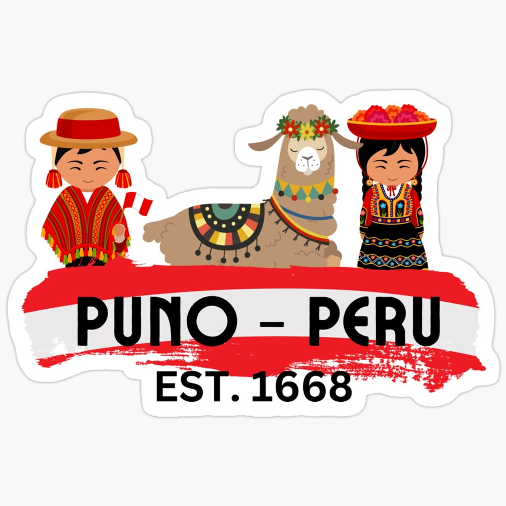 Kira Sticker - Puno - Uros Island - Peruvian Kids And A Lhama Gift For ...