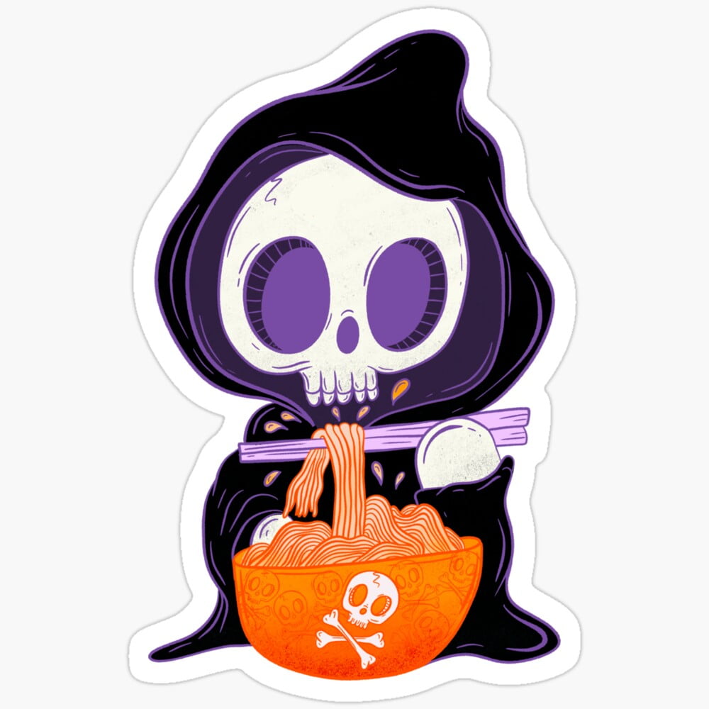 Kira Sticker - Purple Death Noodles - Phone Stickers, Waterproof Decals ...