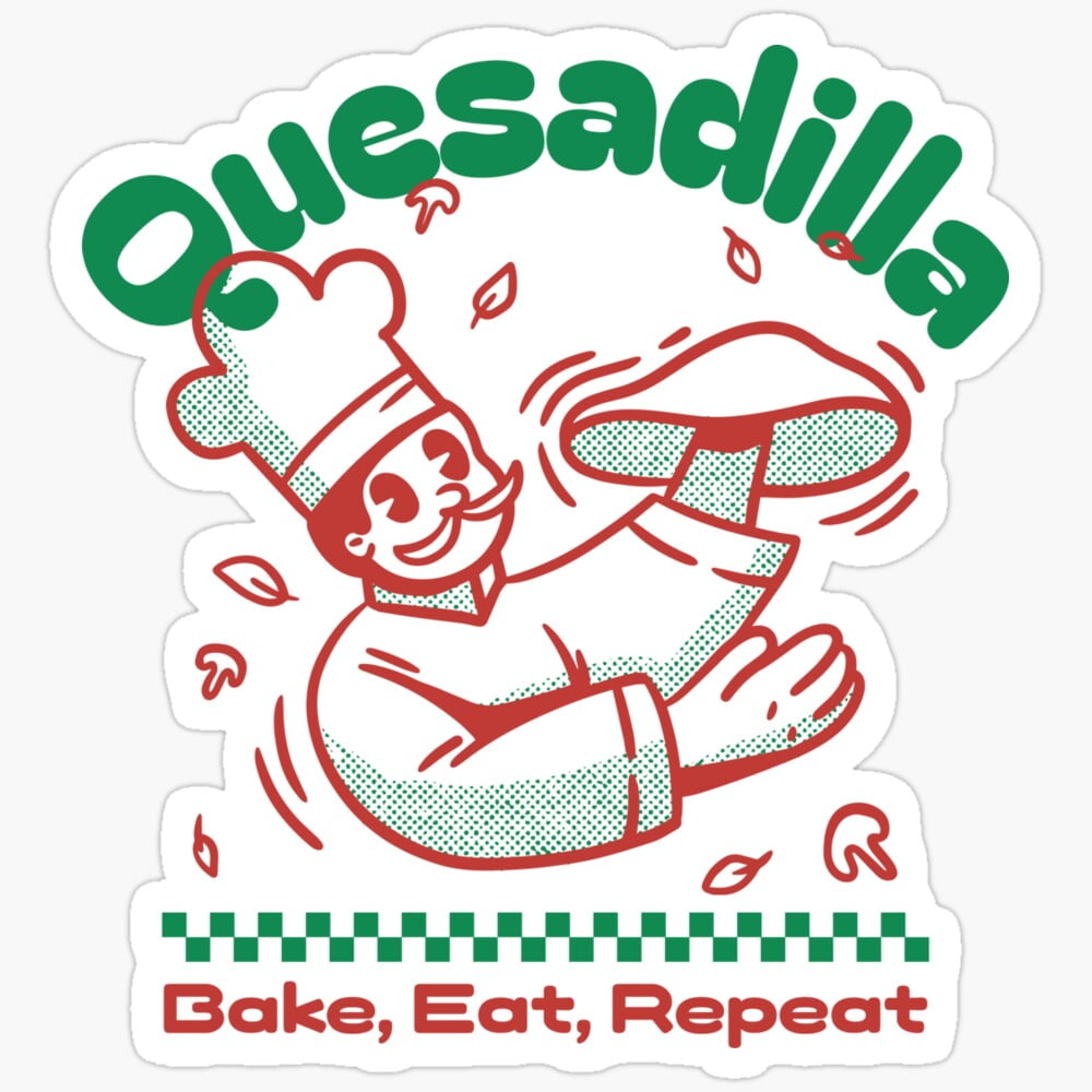Kira Sticker - Quesadilla Bake Eat Repeat Gift For You - Phone Stickers ...