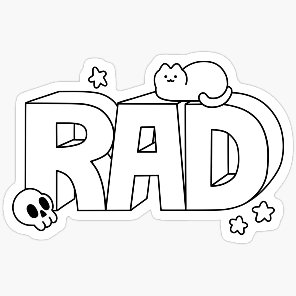Kira Sticker - Rad Cats & Skulls Sticker - Walmart.com