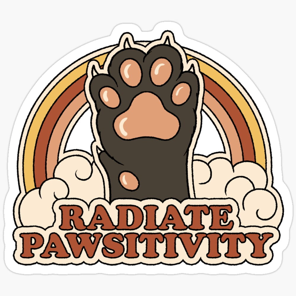 Kira Sticker - Radiate Pawsitivity Sticker - Single, Trio, Or Squad ...