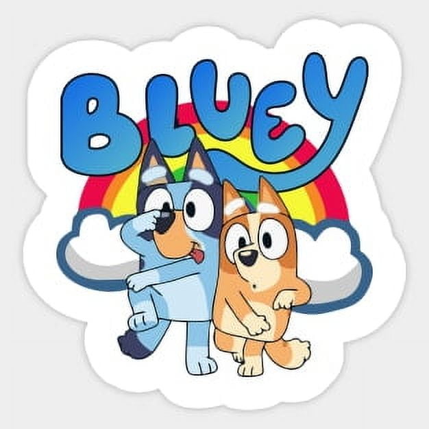 Kira Sticker With Rainbow Bluey Bluey S For Kids, Bluey S Party Favors ...