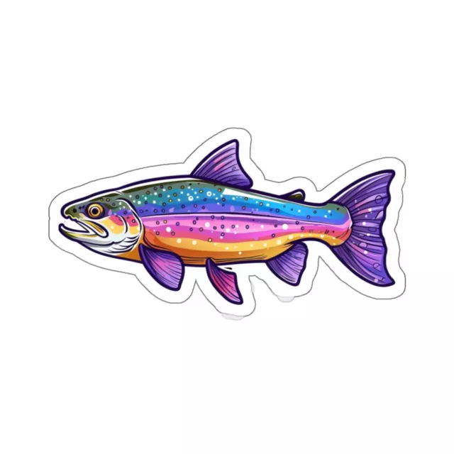 Kira Sticker With Rainbow Trout Fishing Lover Multi Colored Vinyl Decal ...