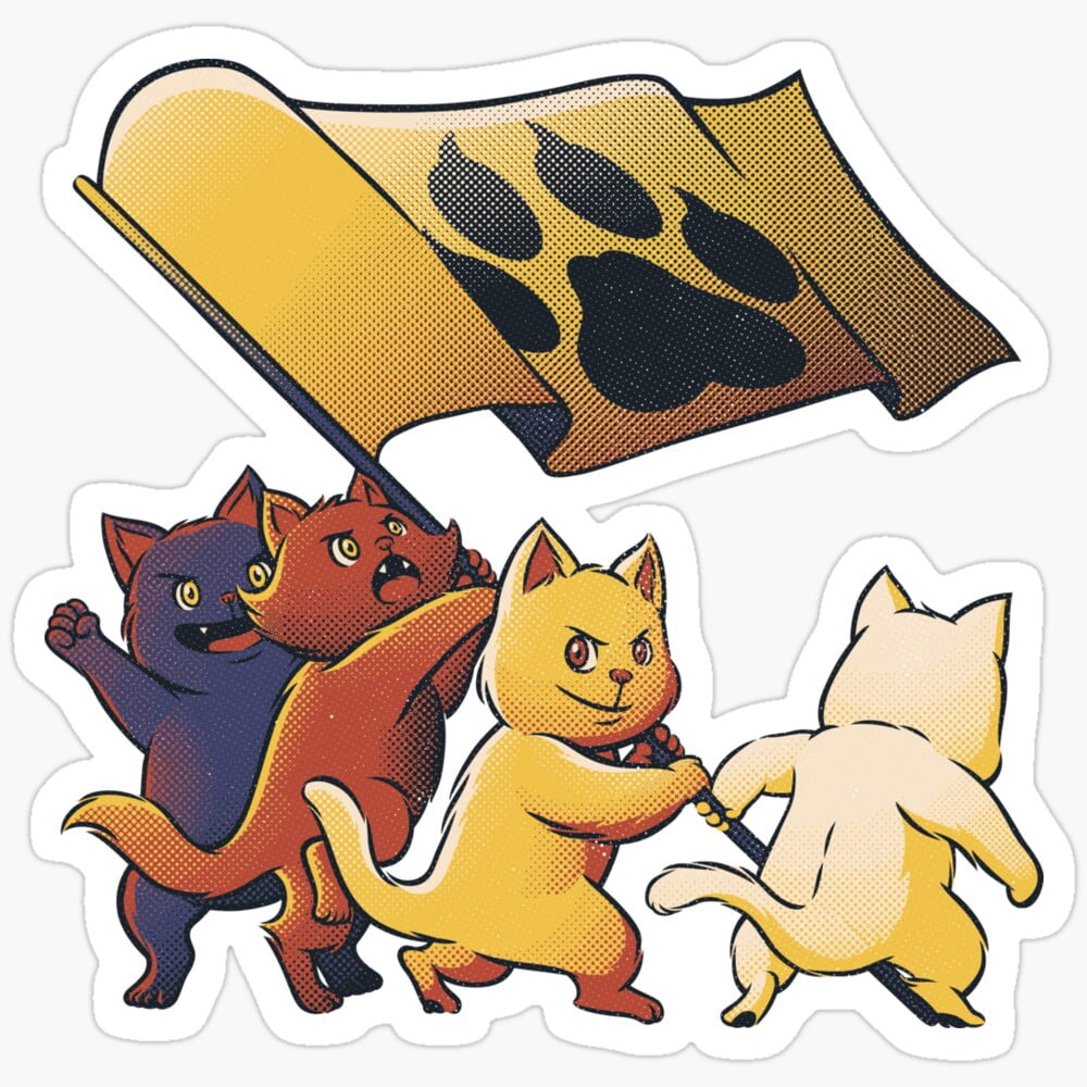 Kira Sticker - Raising The Flag On Iwo Jima Cats World Domination For ...