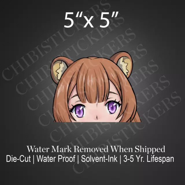 Kira Sticker With Raphtalia Chibi Brown Hair Vinyl Waterproof Decal ...