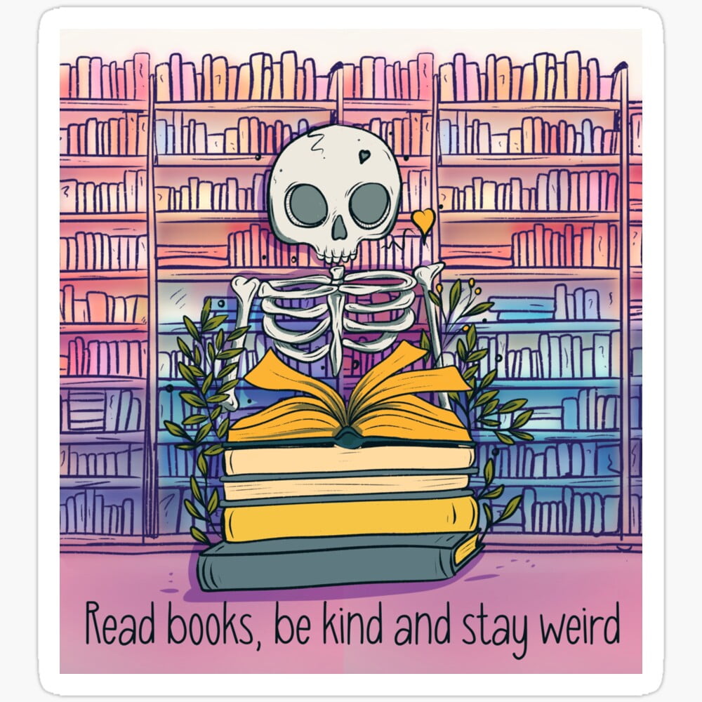 Kira Sticker - Read Books, Be Kind And Stay Weird - Phone Stickers ...