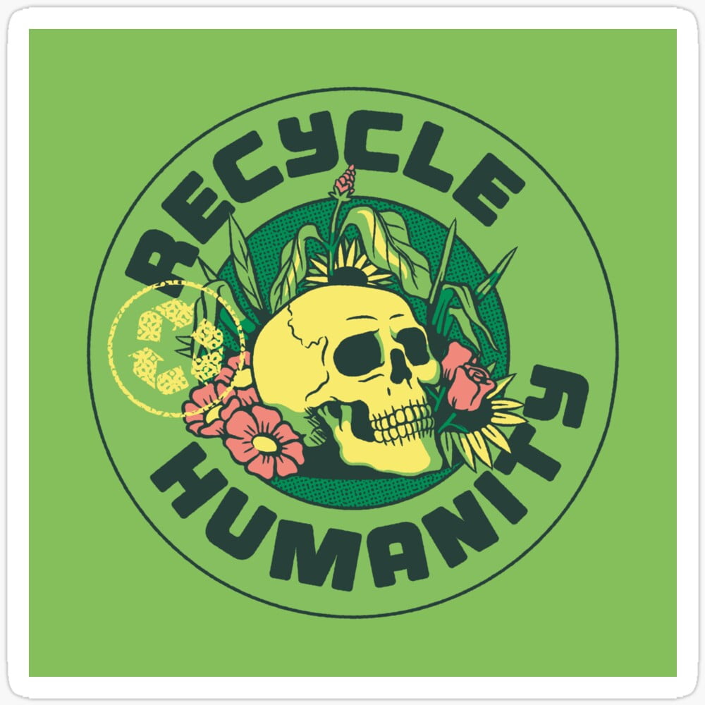 Kira Sticker - Recycle Humanity Sticker - Walmart.com