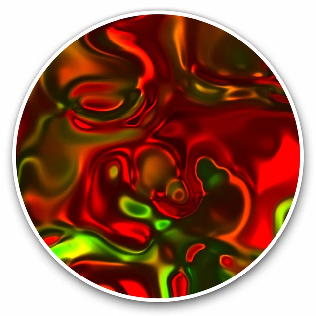 Kira Sticker With Red Green Liquid Glass Cool Cool Gift Decorative ...